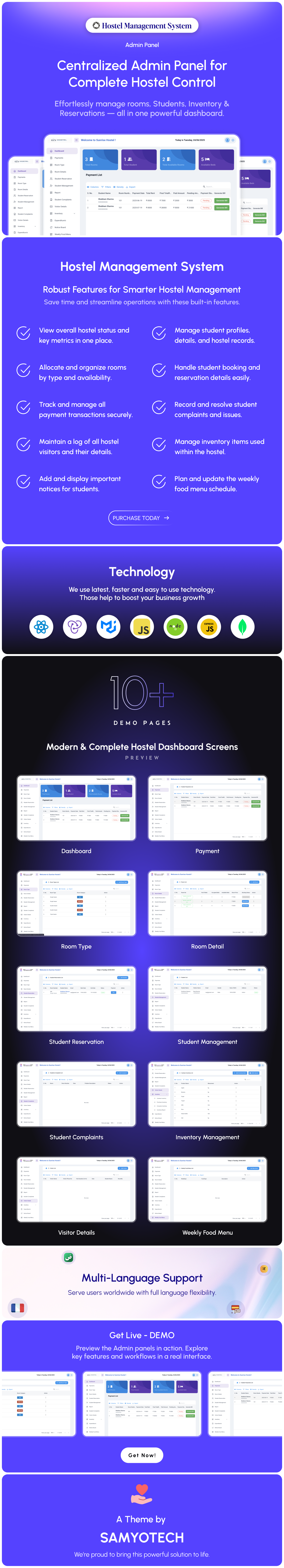 Hostel ERP | Hostel Management System | Samyotech
